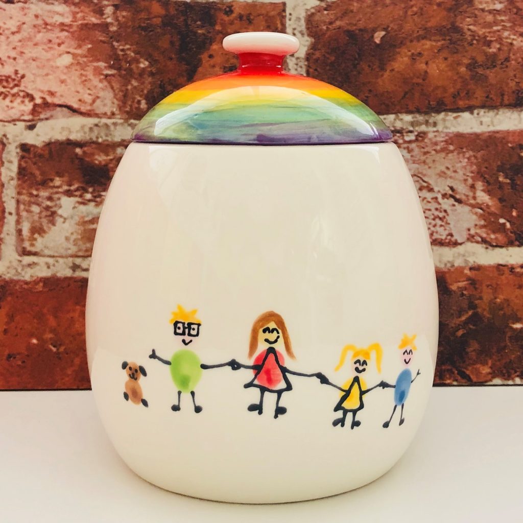 Fingerprint Family Cookie Jar | Popolo Ceramico