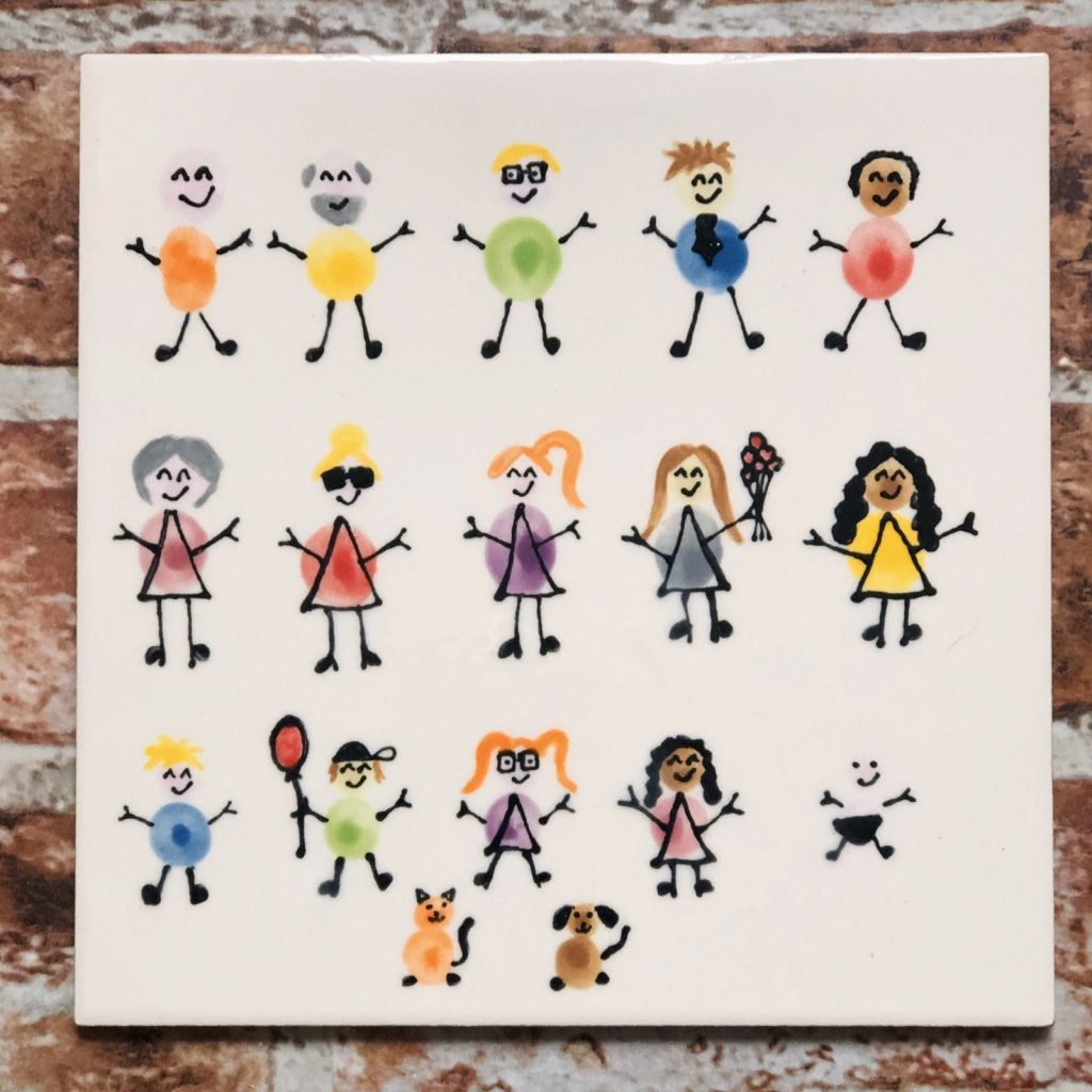 Fingerprint Family Photoframe | Popolo Ceramico