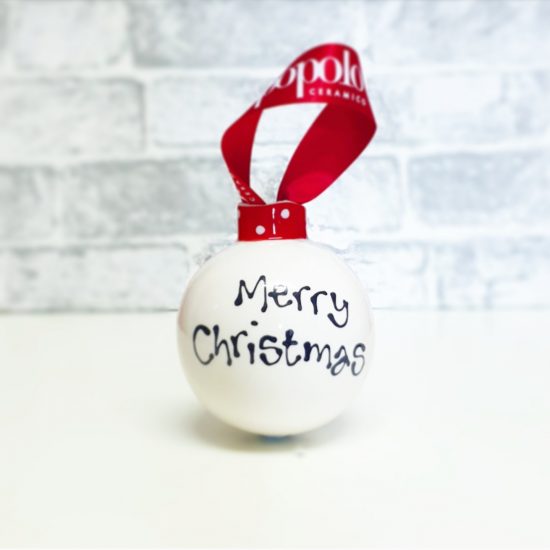 Robin Handprint Bauble | Popolo Ceramico